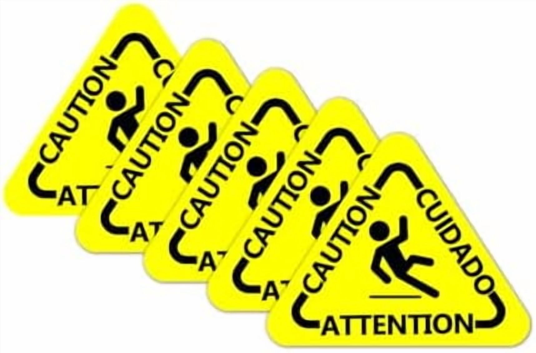 Caution Wet Floor Sign Stickers,Slippery When Wet Safety Signs,10 Pcs ...