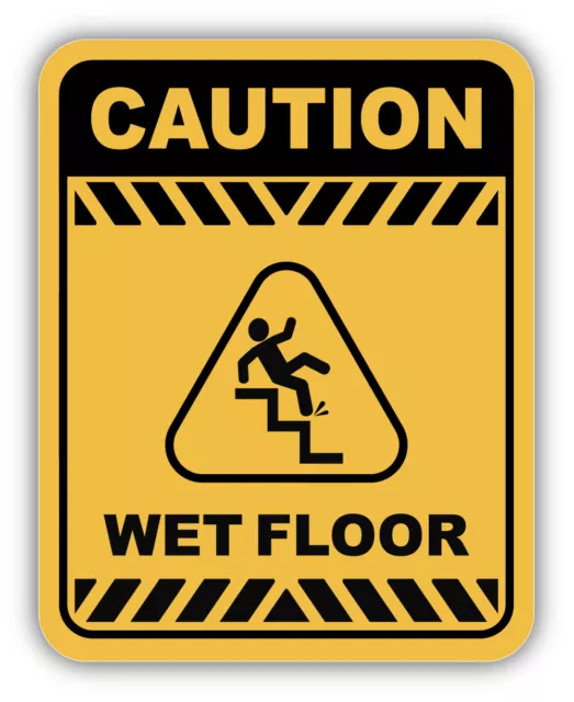 Caution Wet Floor Sticker Phone Decal Water Bottle Stickers Car Decals ...