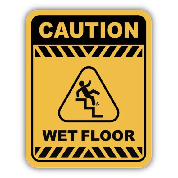 Caution Wet Floor Sticker Phone Decal Water Bottle Stickers Car Decals ...