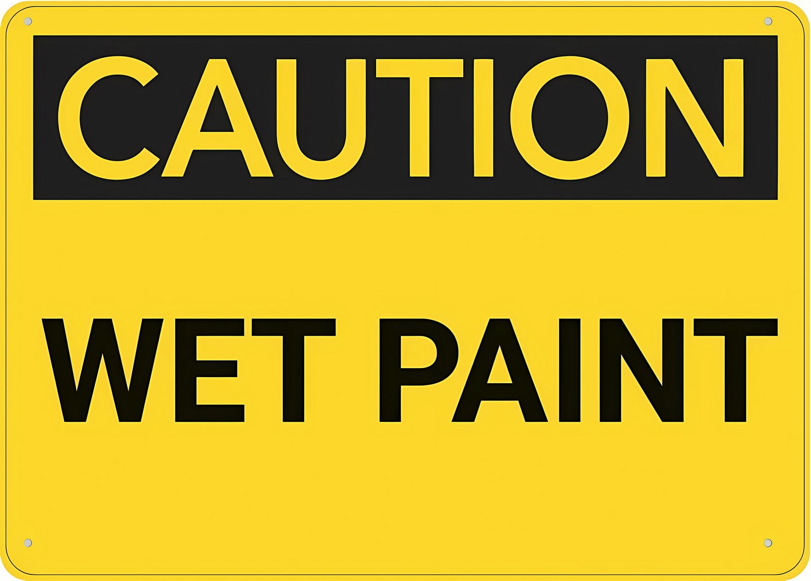 Caution Wet Paint Sign 12 x 8 Inches - Rust-Free Aluminum, Outdoor ...