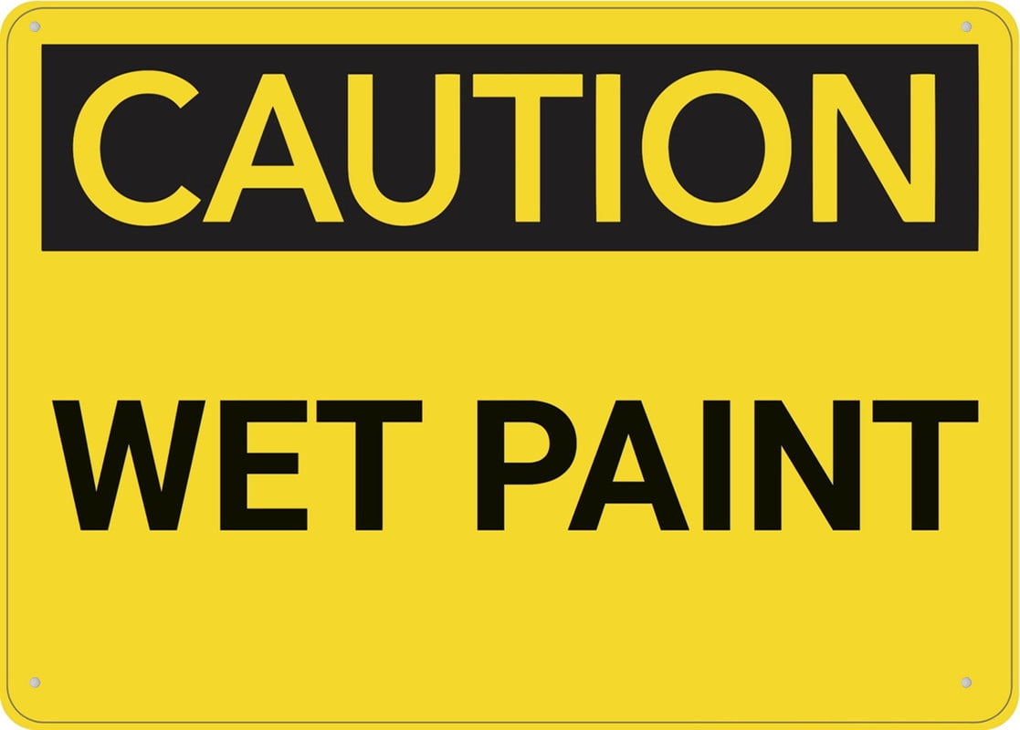 Caution Wet Paint Sign 8"X12" Rust Free Aluminum Signs Outdoor, Metal ...