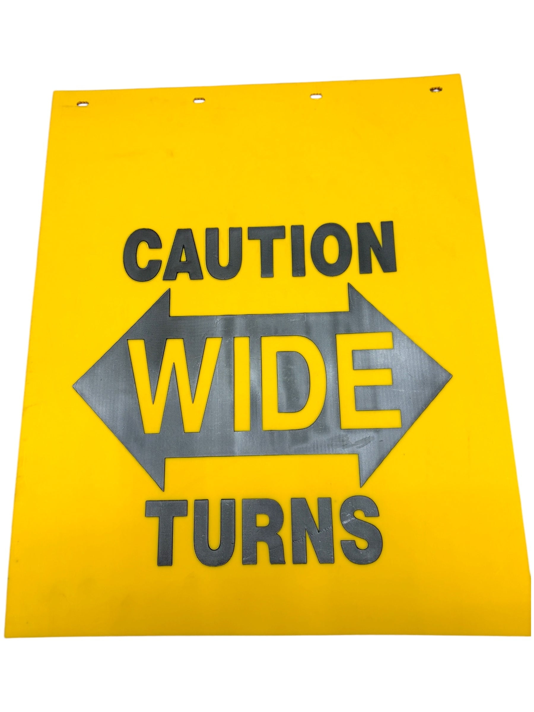 Caution Wide Turn Linear Low-Density Polyethylene Truck/Semi Mud Flaps ...