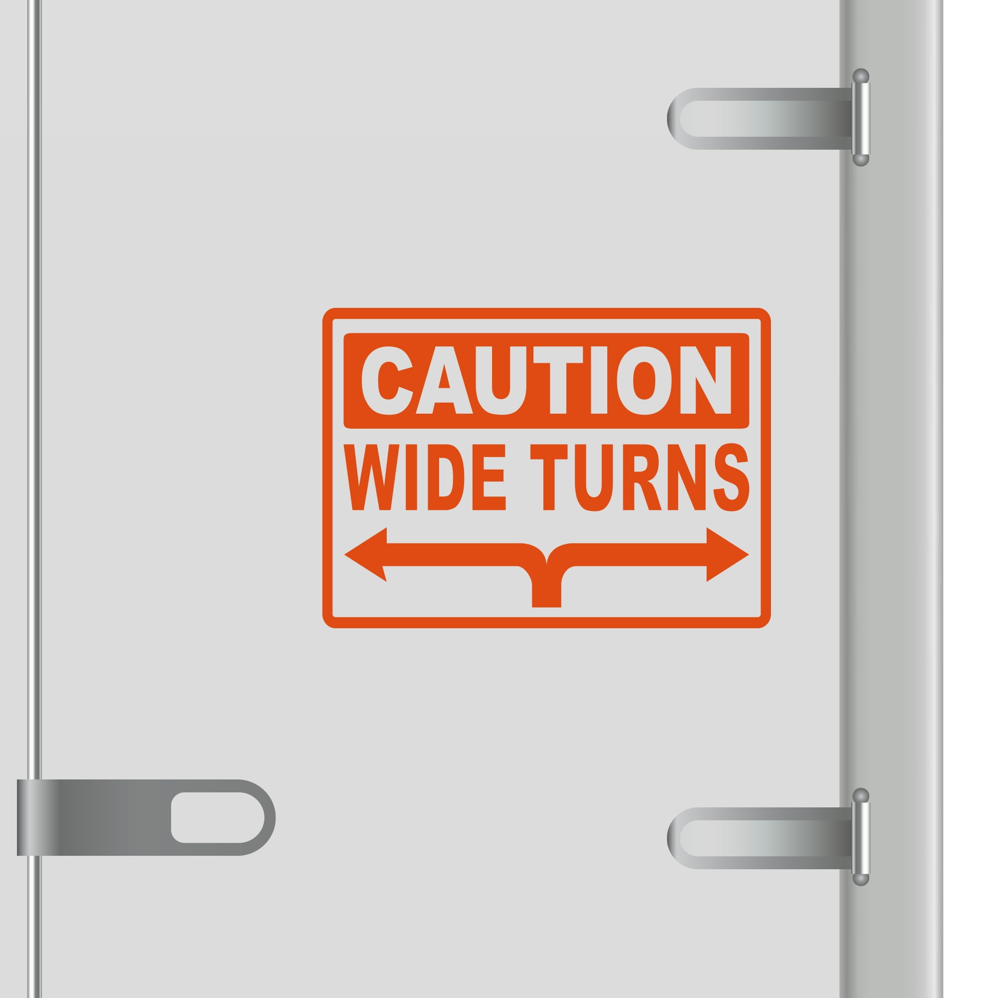 Caution Wide Turns Vinyl Decal Sticker - Many Colors & Sizes - Wide ...