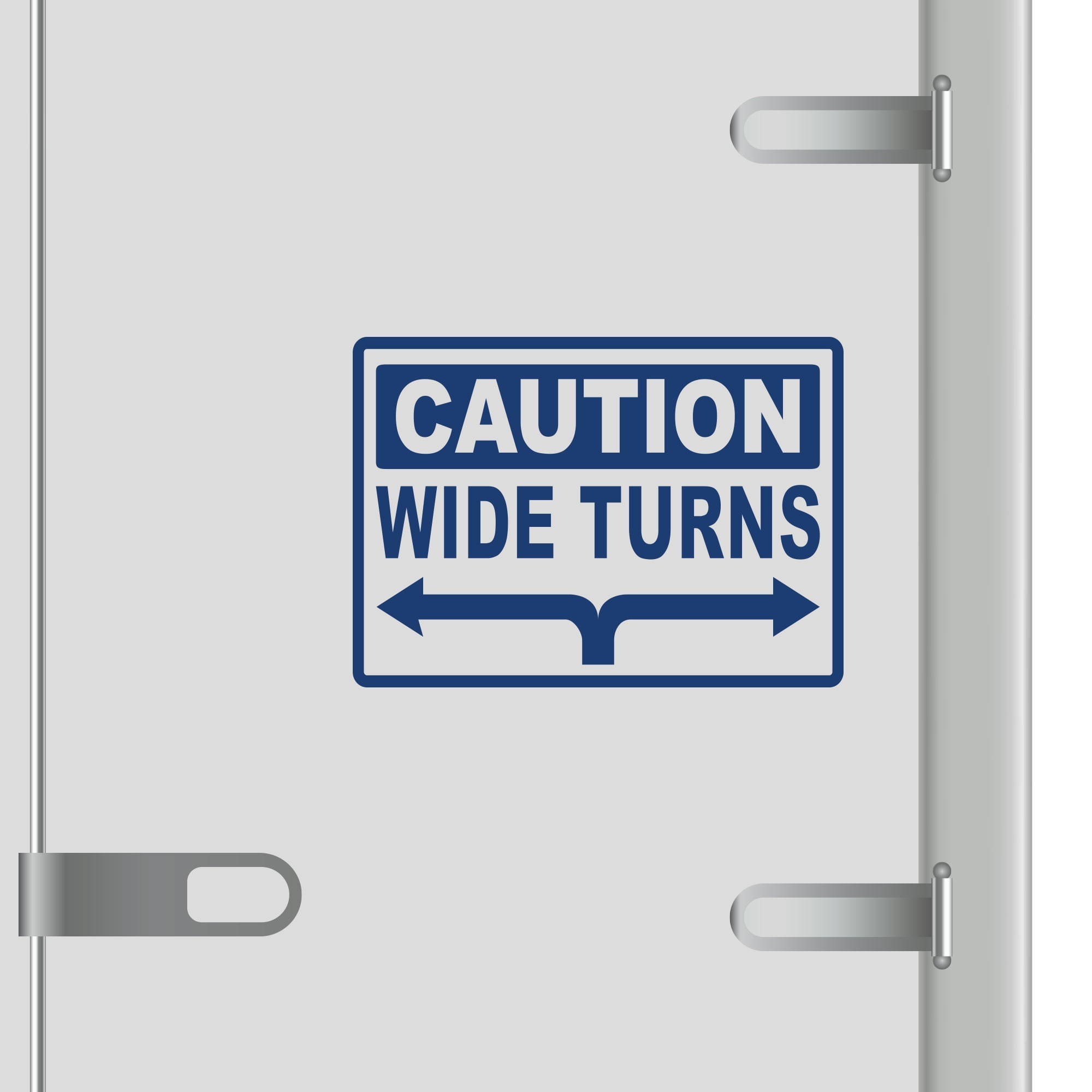 Caution Wide Turns Vinyl Decal Sticker - Many Colors & Sizes - Wide ...