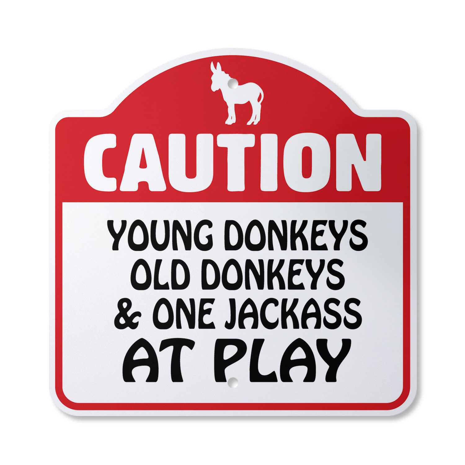 Caution Young Donkeys Old Donkeys At Play 10” x 10” Sign | Indoor ...