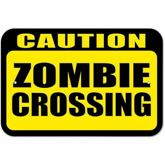 Caution Zombie Crossing Sign - Walmart.com