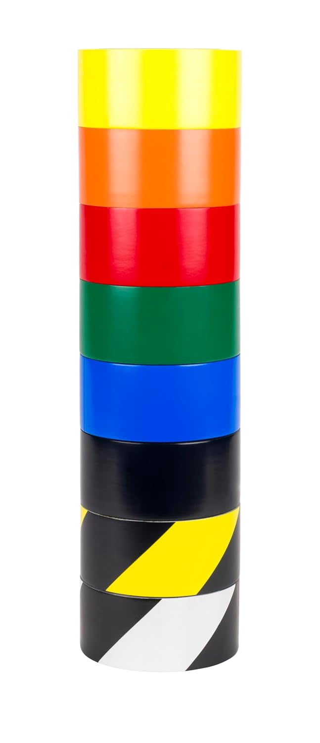 Caution and Safety Marking Vinyl Tape 5S Color Coding Pack - Variety ...