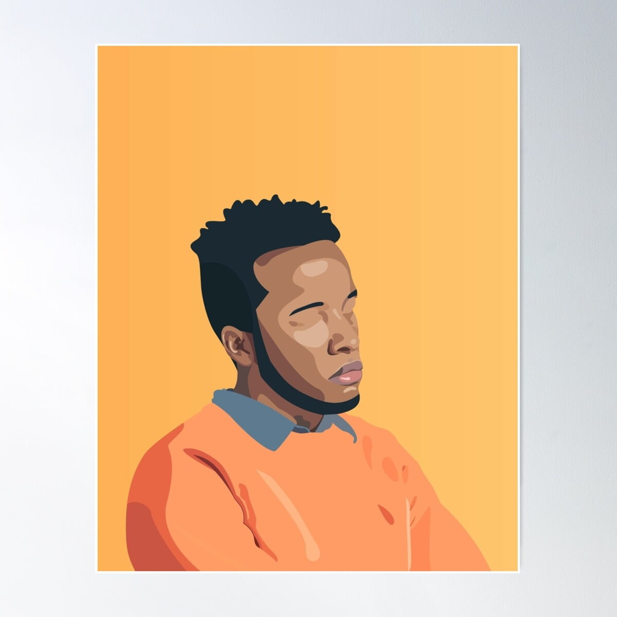 Cautious Clay- Gradient Background Poster Wall Art, Modern Wall Decor ...