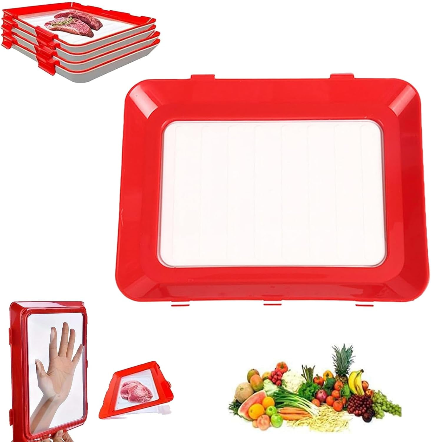 Cavabrien Reusable Food Preserving Tray, Food Preservation Trays ...