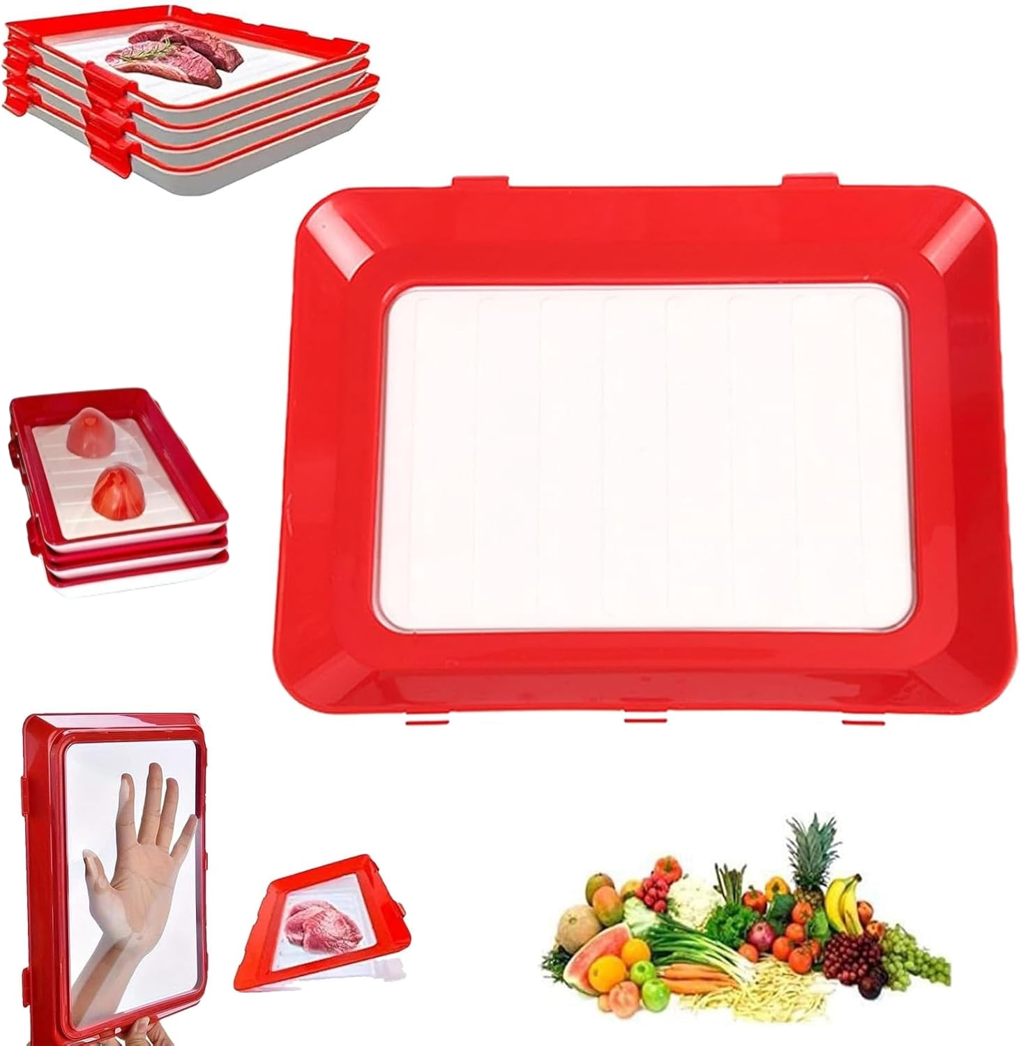 Cavabrien Reusable Food Preserving Tray, Food Preservation Trays ...