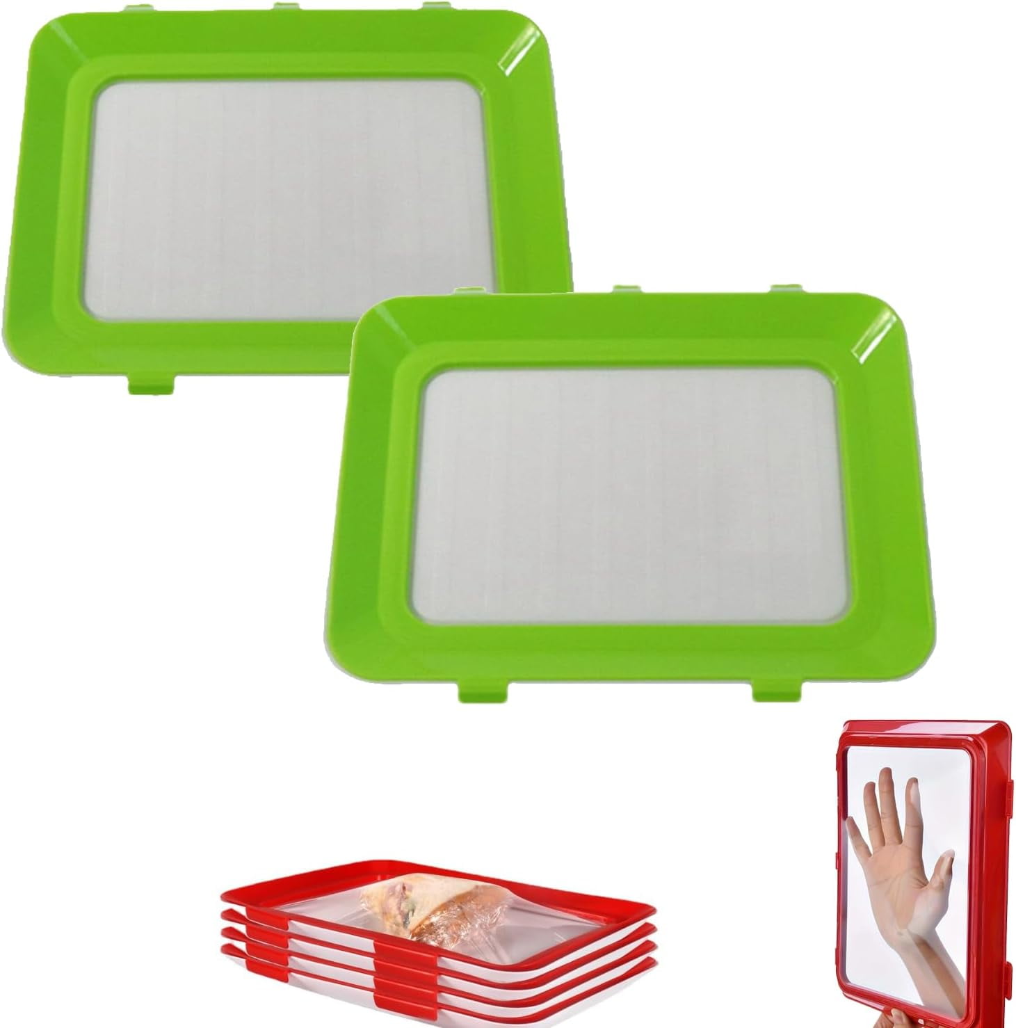 Cavabrien Reusable Food Preserving Tray,Upgrade Food Preservation Trays ...