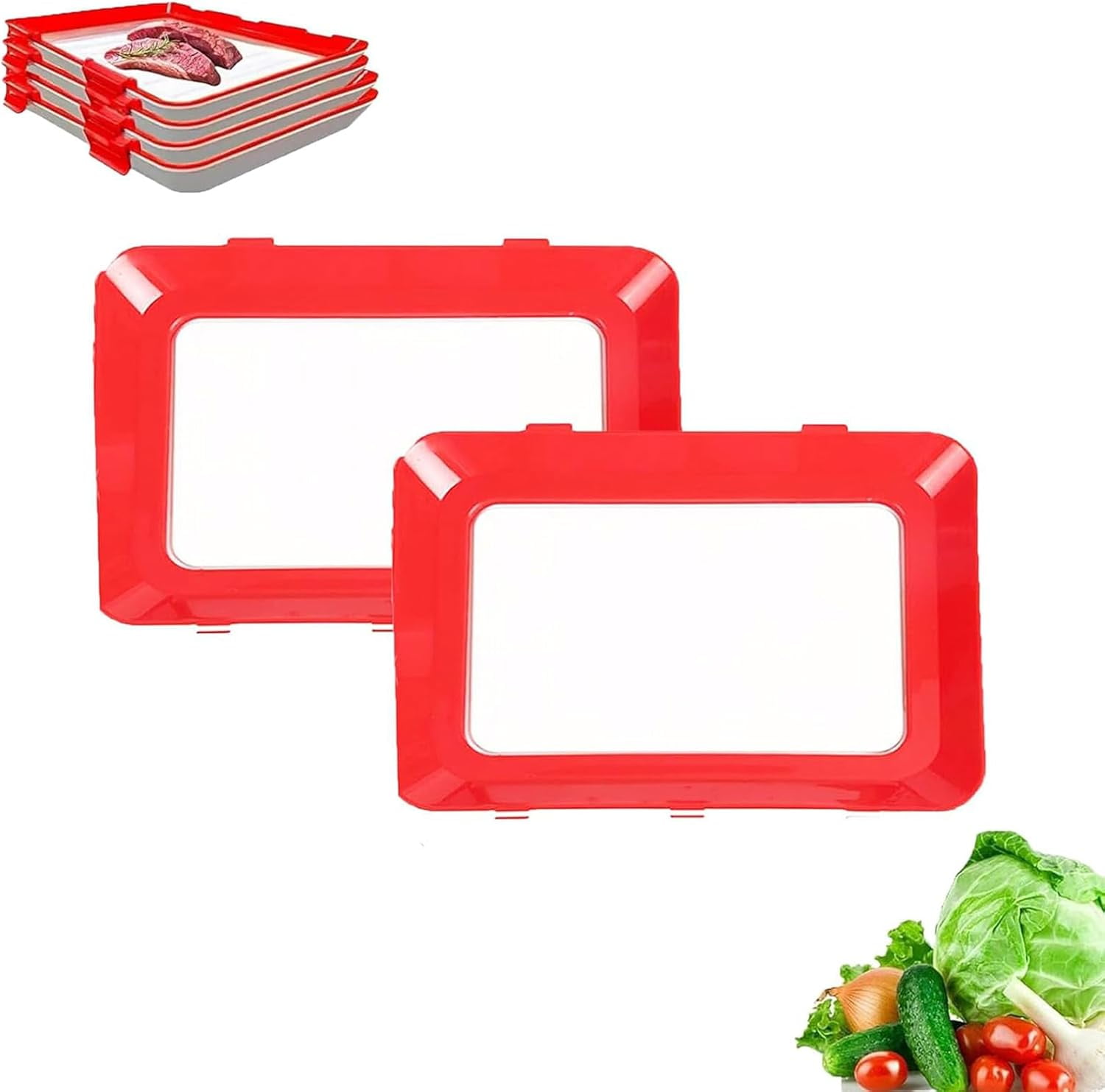 Cavabrien Reusable Food Preserving Tray, Upgrade Food Preservation ...
