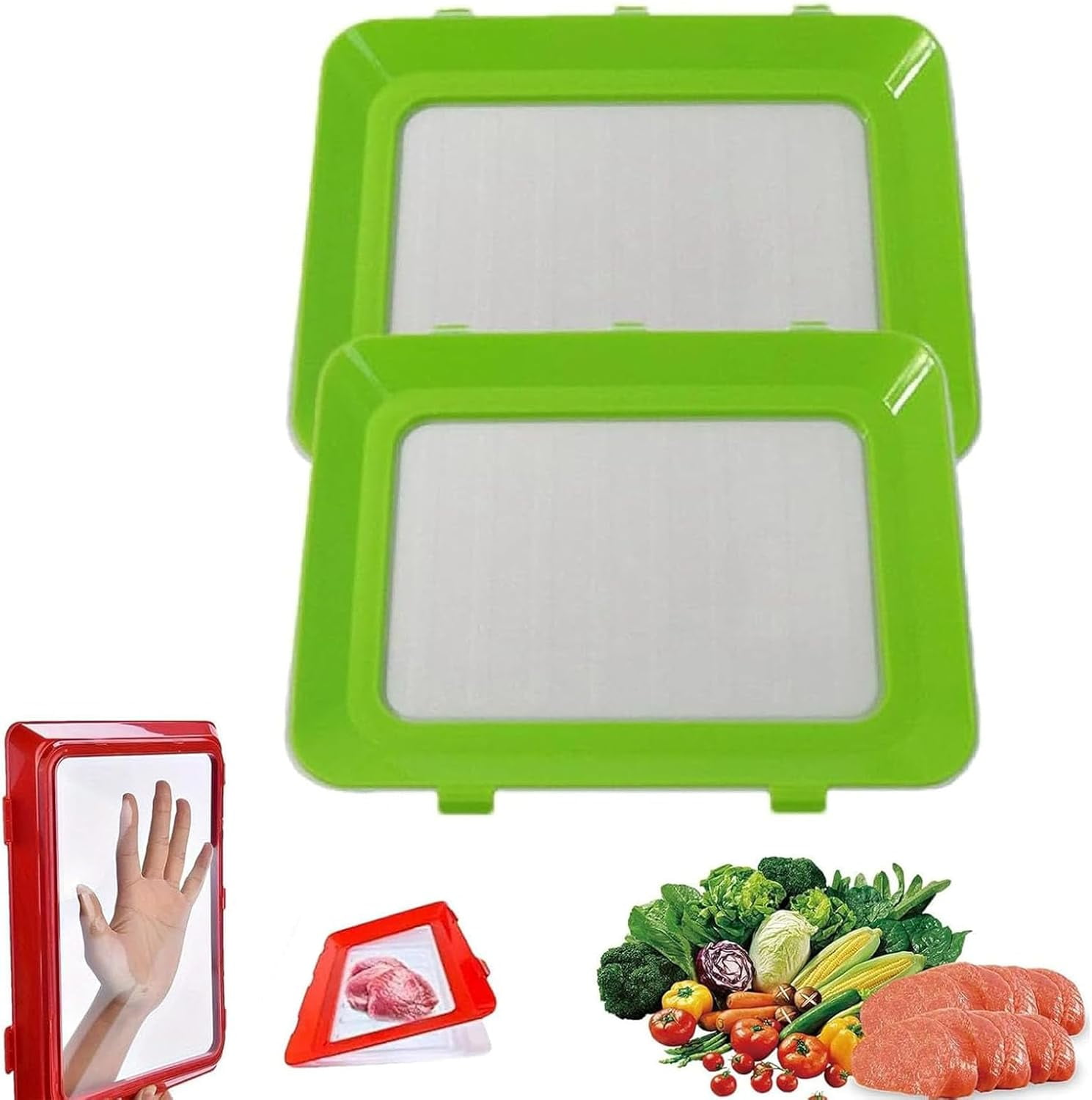 Cavabrien Reusable Food Preserving Tray, Upgrade Food Preservation ...