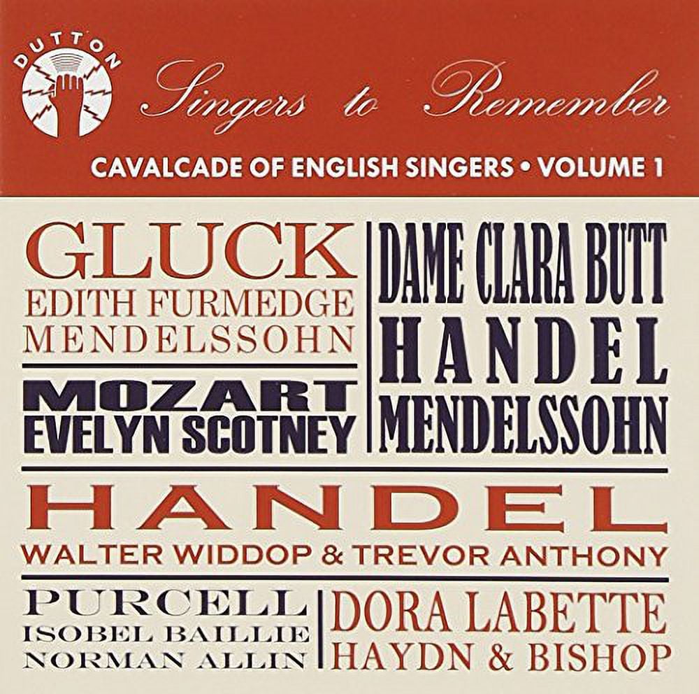 Cavalcade of English Singers Vol.1 (Audiobook) - Walmart.com