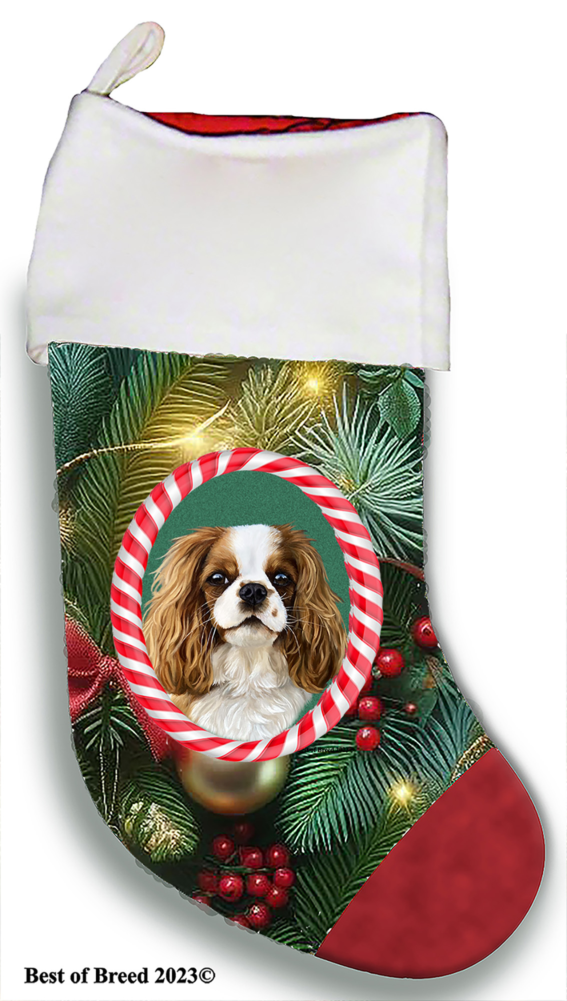 Cavalier King Charles Blenheim - Best of Breed Christmas Stocking 13.5 ...
