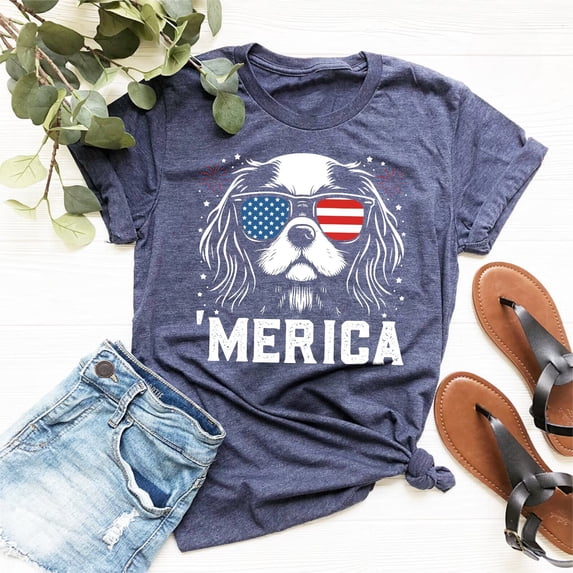 Cavalier King Charles 'Merica Shirt, 4th of July Cavalier Tee ...