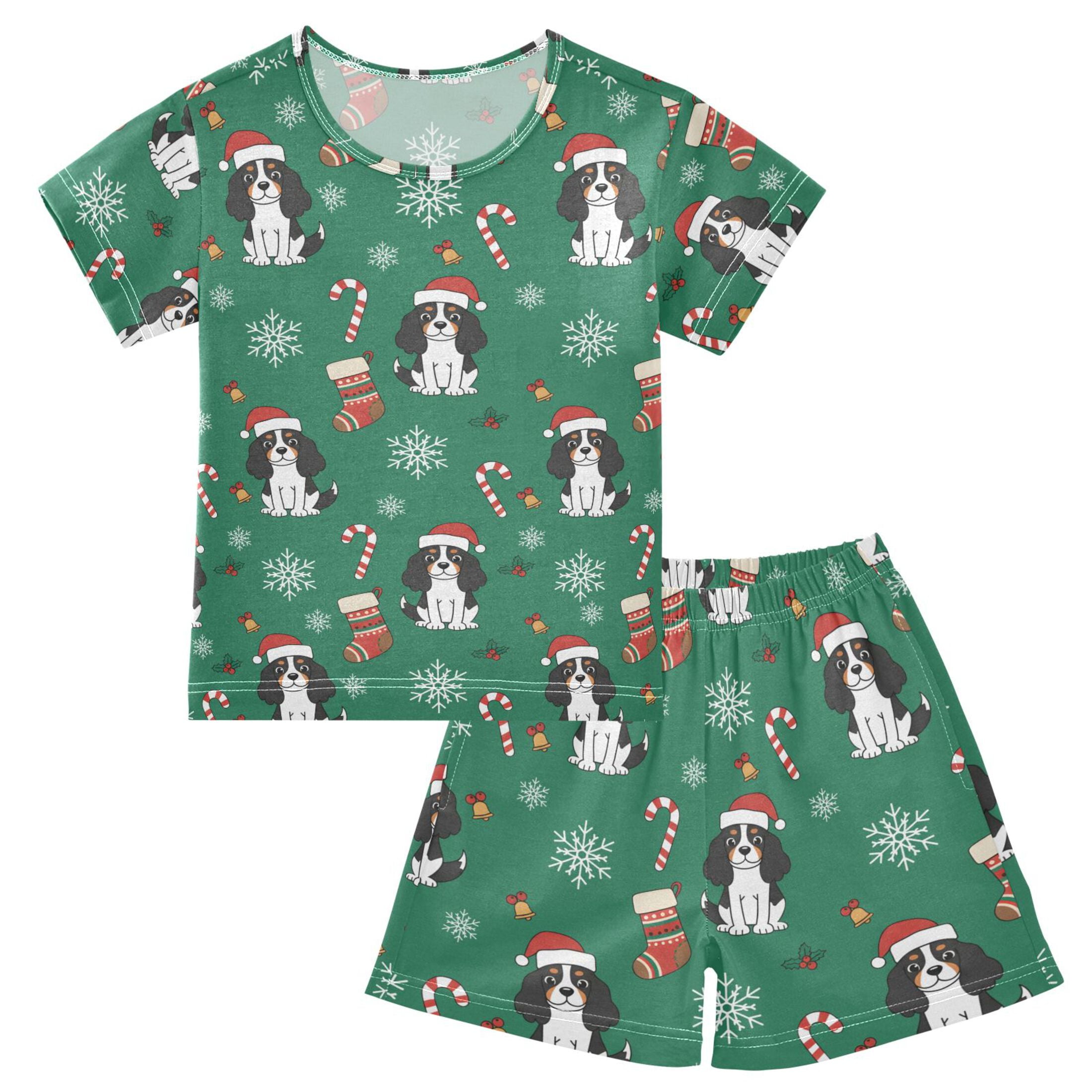Cavalier King Charles Pattern Summer Pajama Set Soft Cotton Short ...