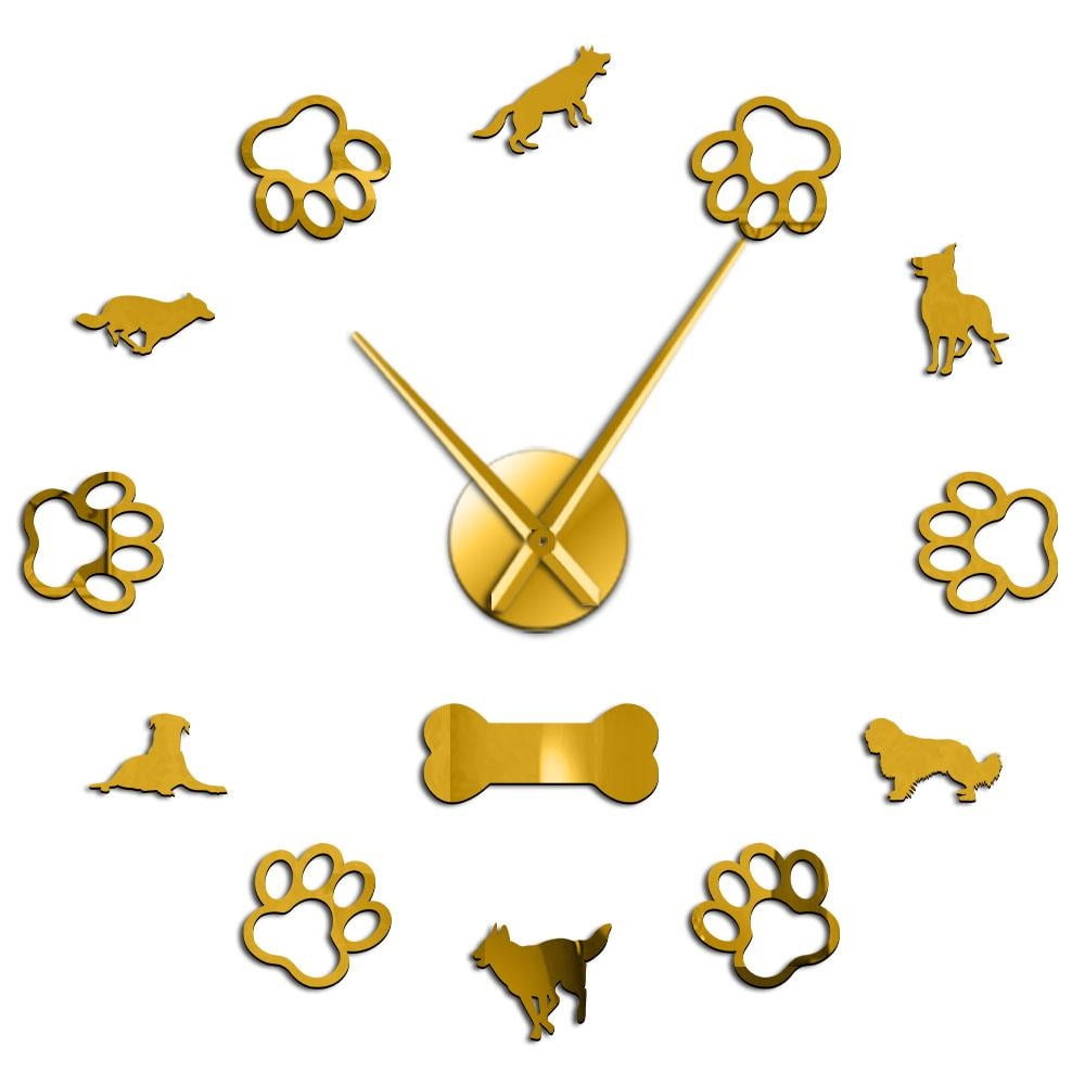 Cavalier King Charles Rottweiler Dog Frameless Wall Clock Stickers, DIY ...