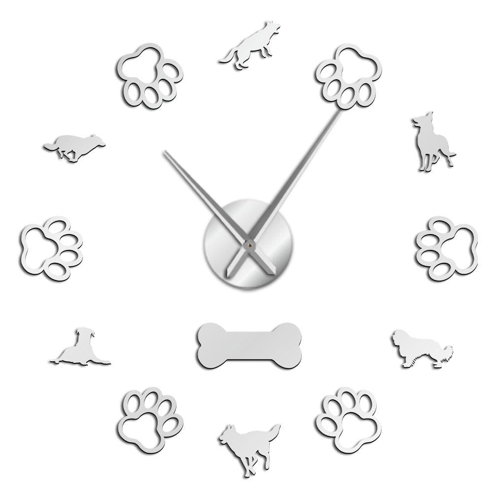 Cavalier King Charles Rottweiler Dog Frameless Wall Clock Stickers, DIY ...