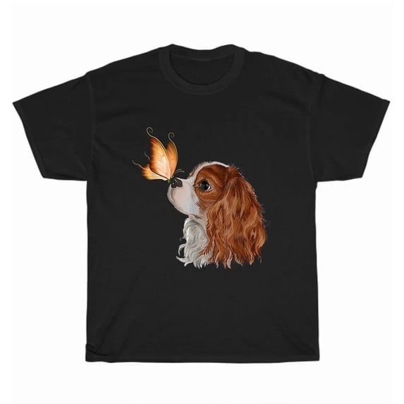 Cavalier King Charles Spaniel Butterfly T-Shirt Dog Breed Lover Unisex ...