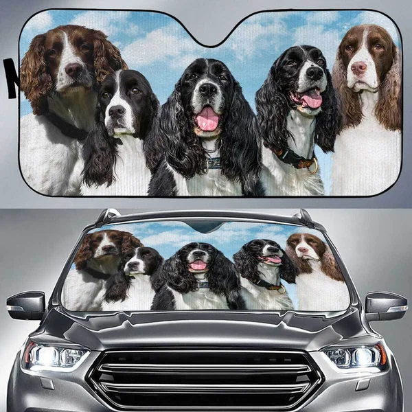 Cavalier King Charles Spaniel Car Sun Shade Dogs Windshield Dogs Family ...