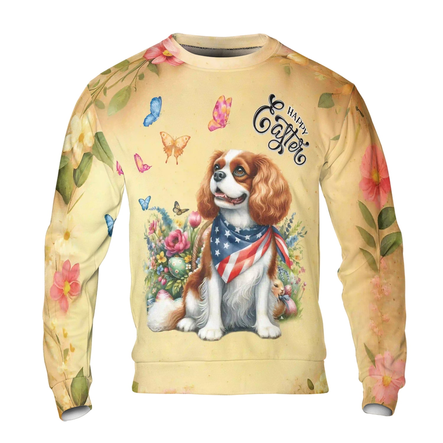 Cavalier King Charles Spaniel Celebrates Spring and Happy Easter All ...