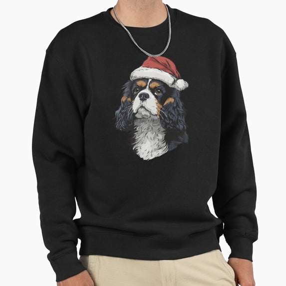 Cavalier King Charles Spaniel Christmas Graphic Unisex Sweatshirt Retro ...