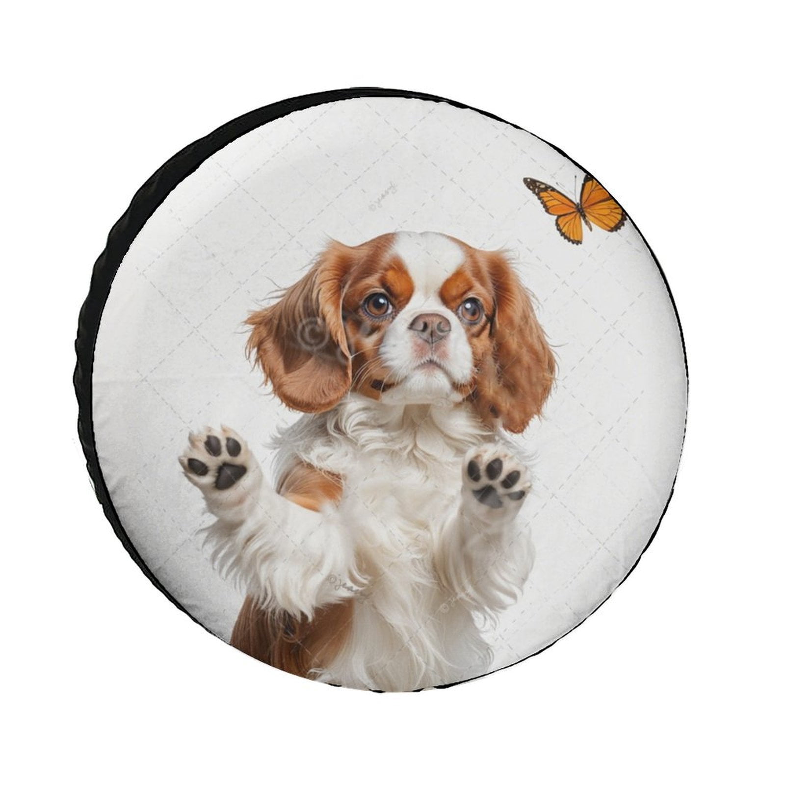 Cavalier King Charles Spaniel Dog With Butterfly Camping Spare Tire ...