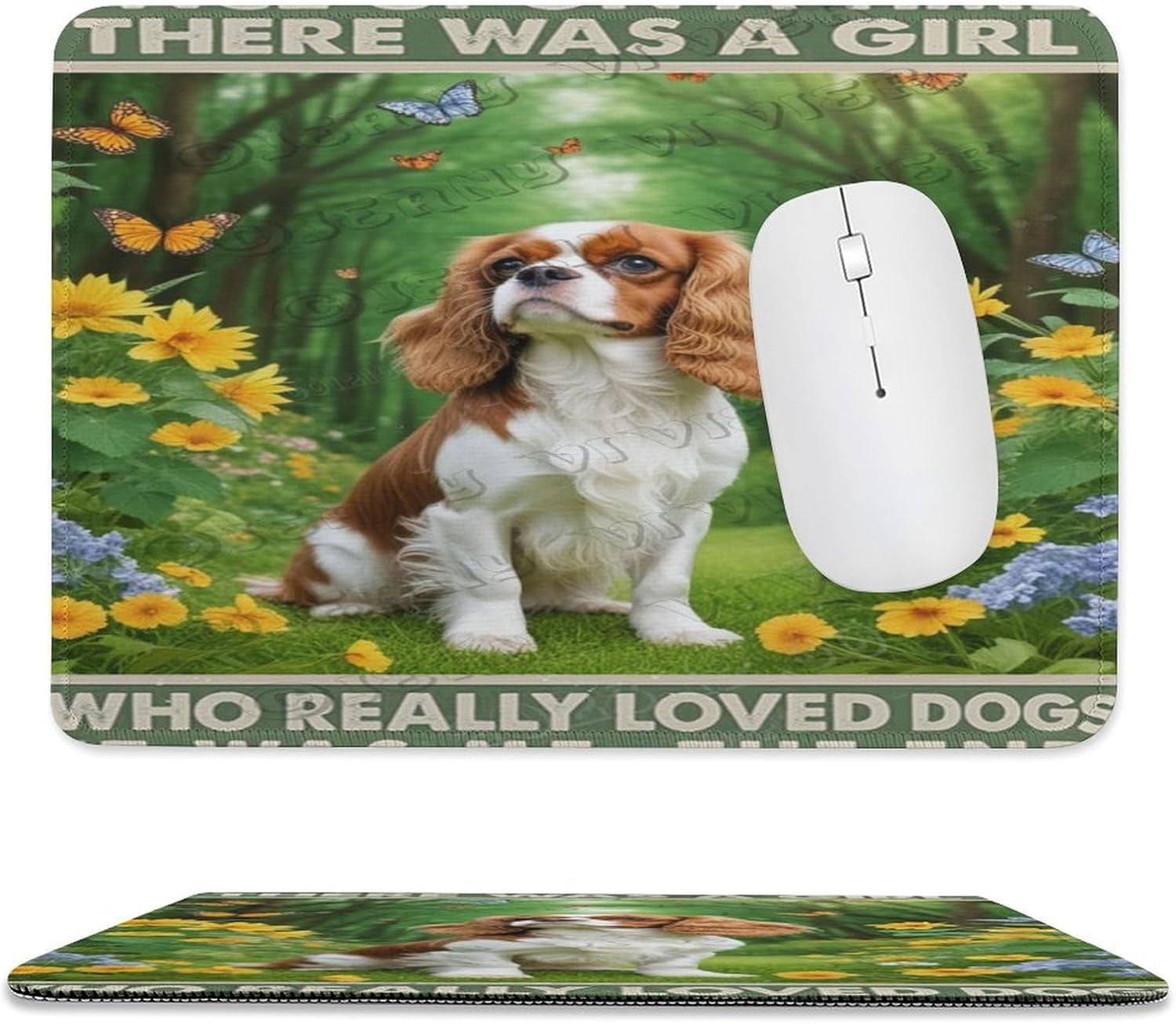 Cavalier King Charles Spaniel Dog Decor Spring Mouse Pad 8x10 in ...