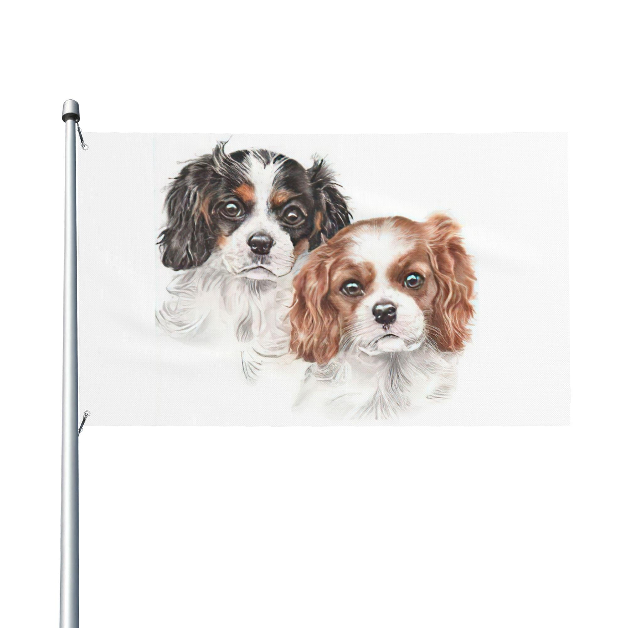 Cavalier King Charles Spaniel Dog Flag For Indoor Home House Decor ...