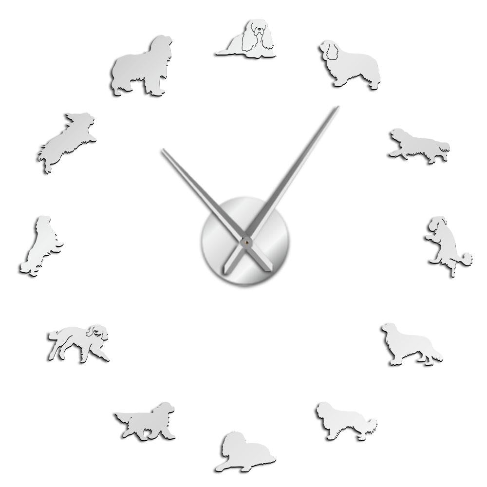 Cavalier King Charles Spaniel Dog Frameless Wall Clock Stickers, DIY ...