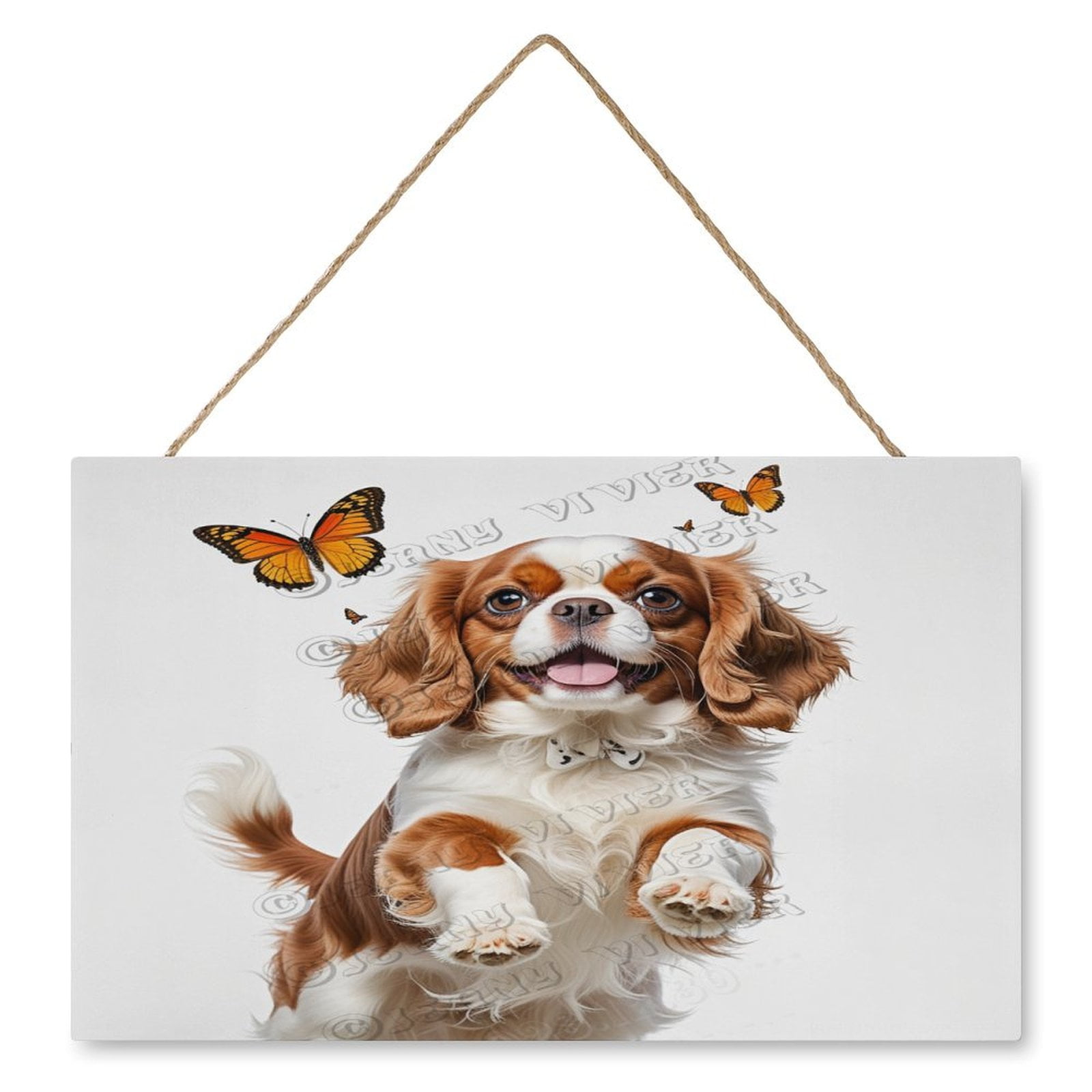 Cavalier King Charles Spaniel Dog Hanging Wood Sign, Square,10x16 ...