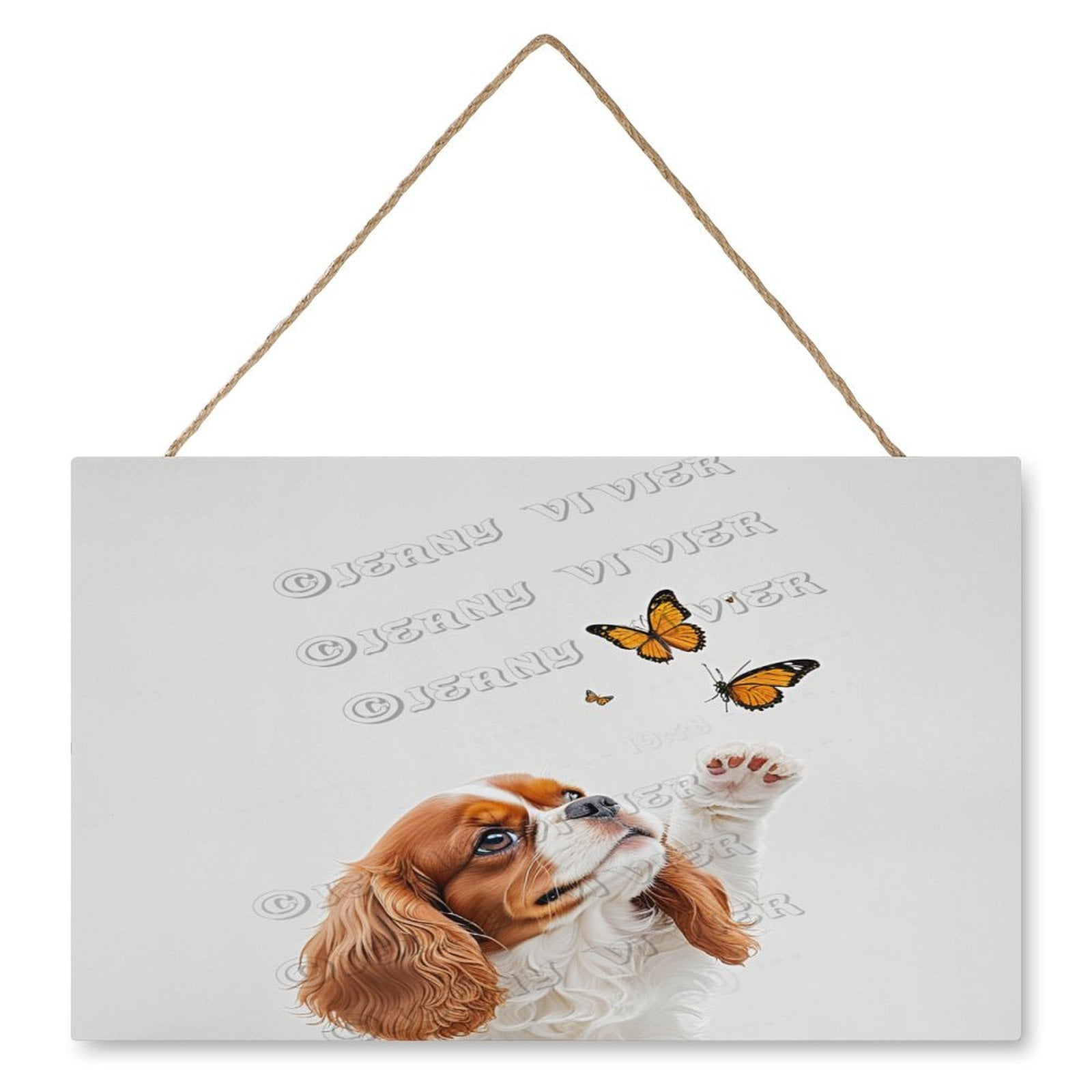 Cavalier King Charles Spaniel Dog Hanging Wood Sign, Square,10x16 ...