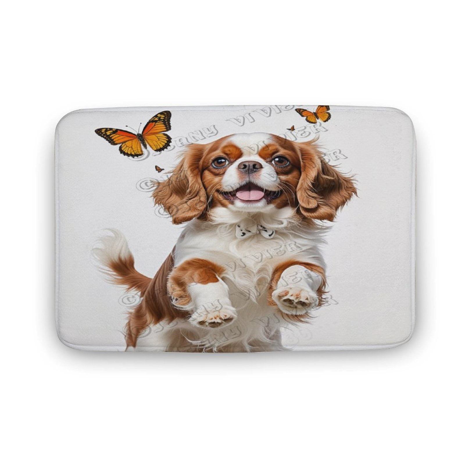 Cavalier King Charles Spaniel Dog Print Bath Mat Dog Pet Lover Cute ...