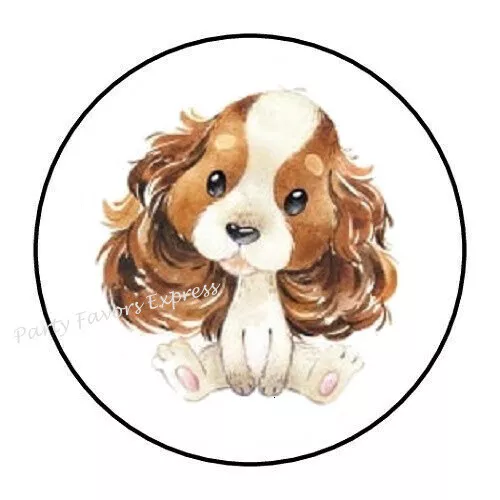 Cavalier King Charles Spaniel Dog Sticker Favors Envelope Seals Labels ...
