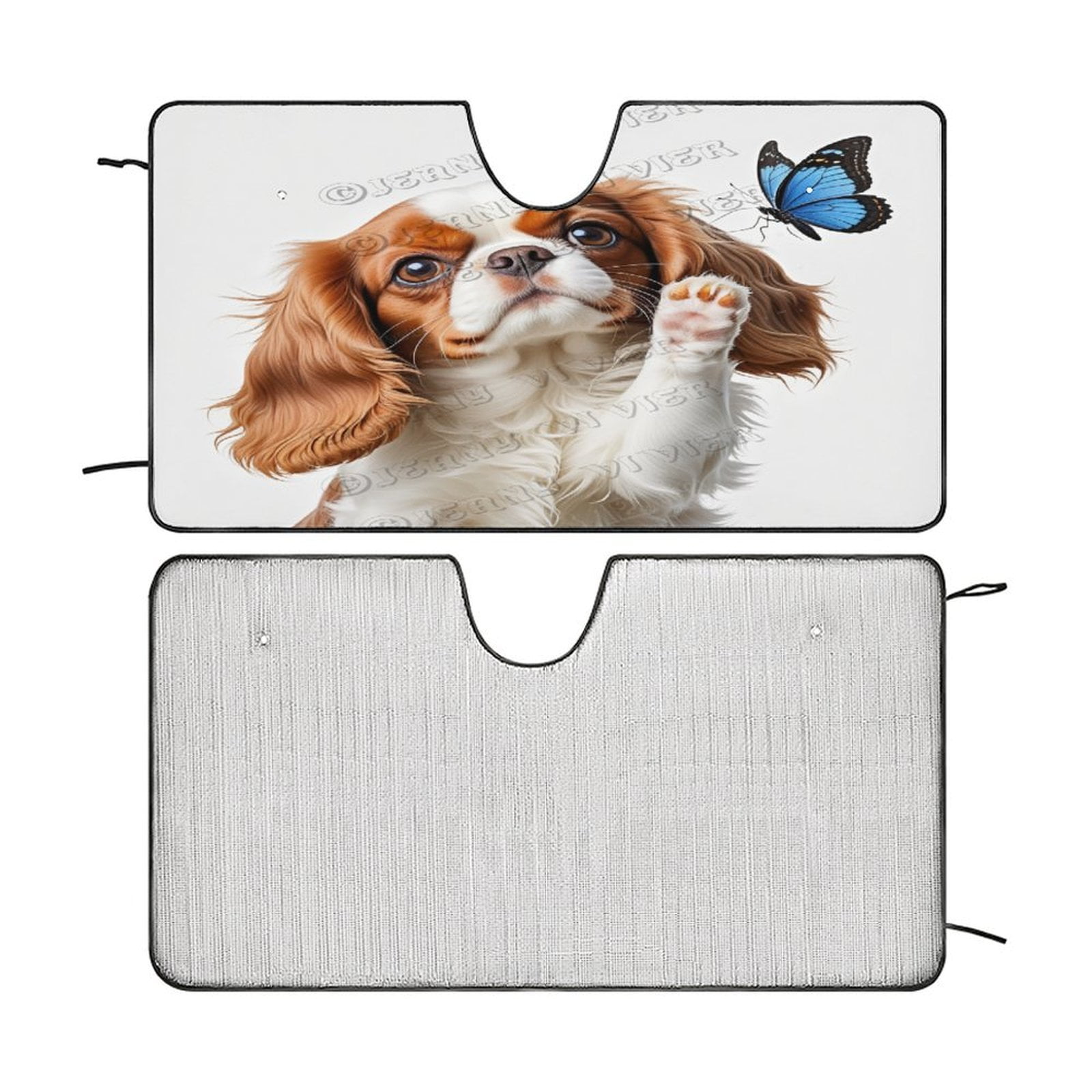 Cavalier King Charles Spaniel Dog Windshield Sun Shade - Fold-able Car ...