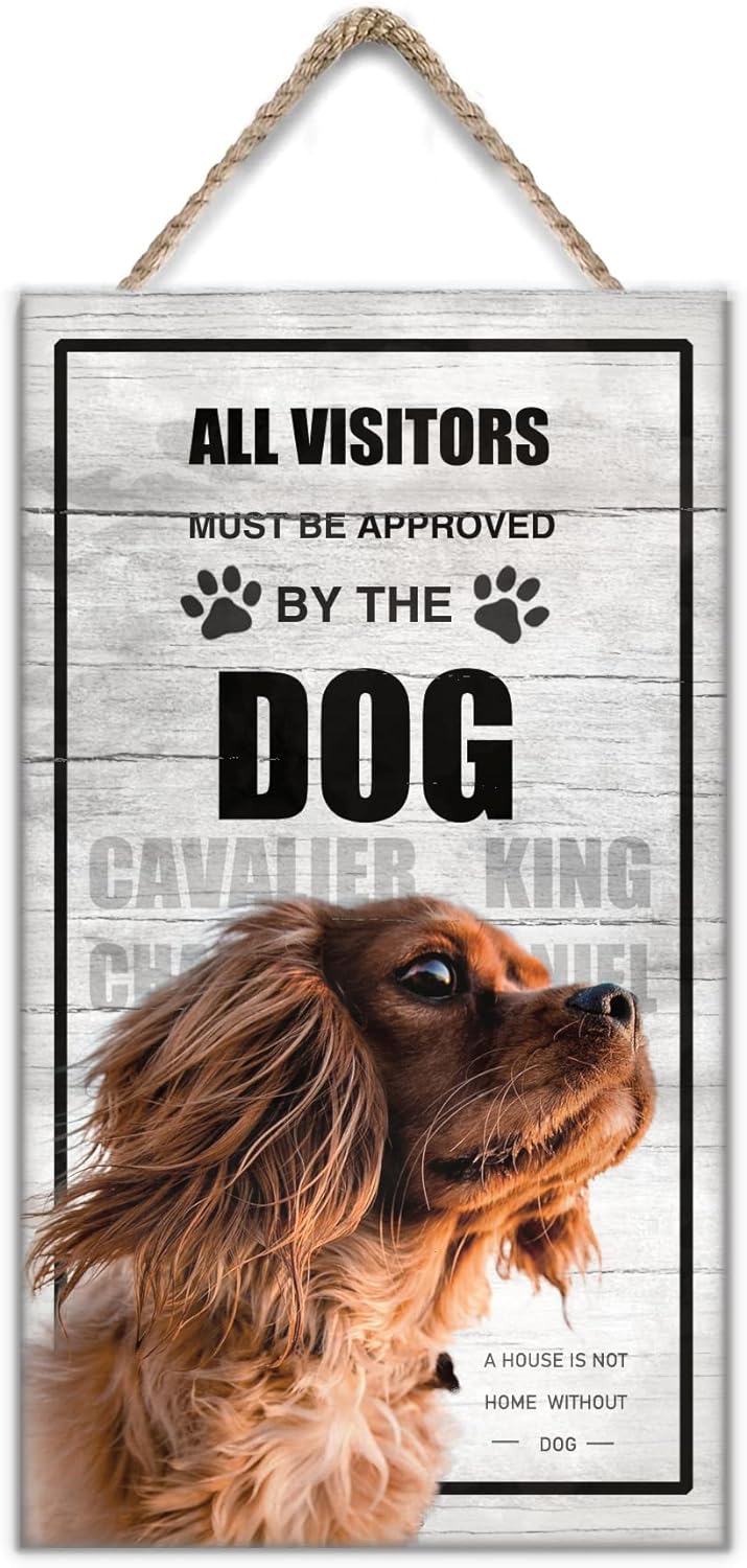 Cavalier King Charles Spaniel Funny Dog Pet Lover Wooden Hanging Sign ...
