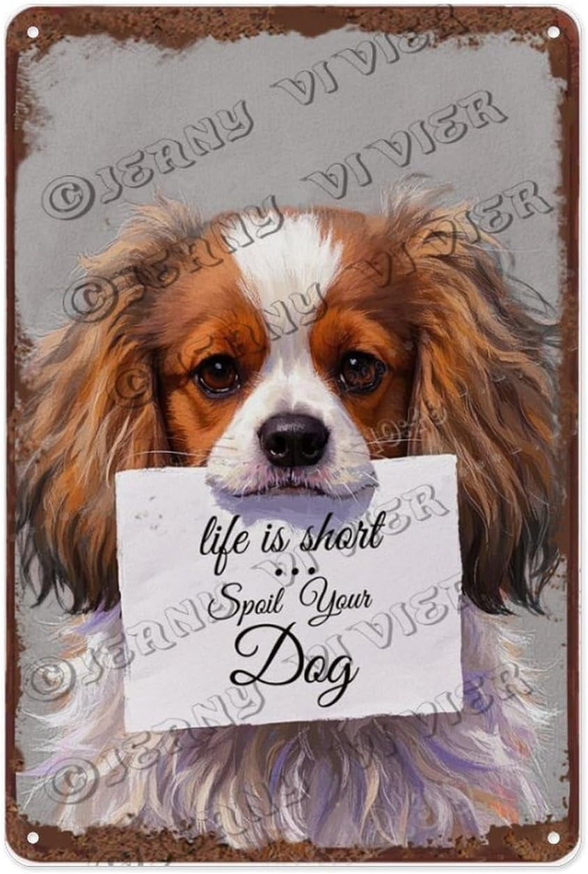 Cavalier King Charles Spaniel Funny Quote Sign 12x16 Inch Metal Wall ...