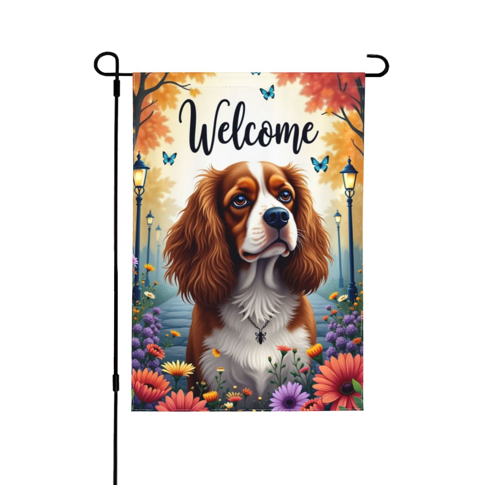 Cavalier King Charles Spaniel Garden Flag 12.5 X18 Inch Double Sided ...