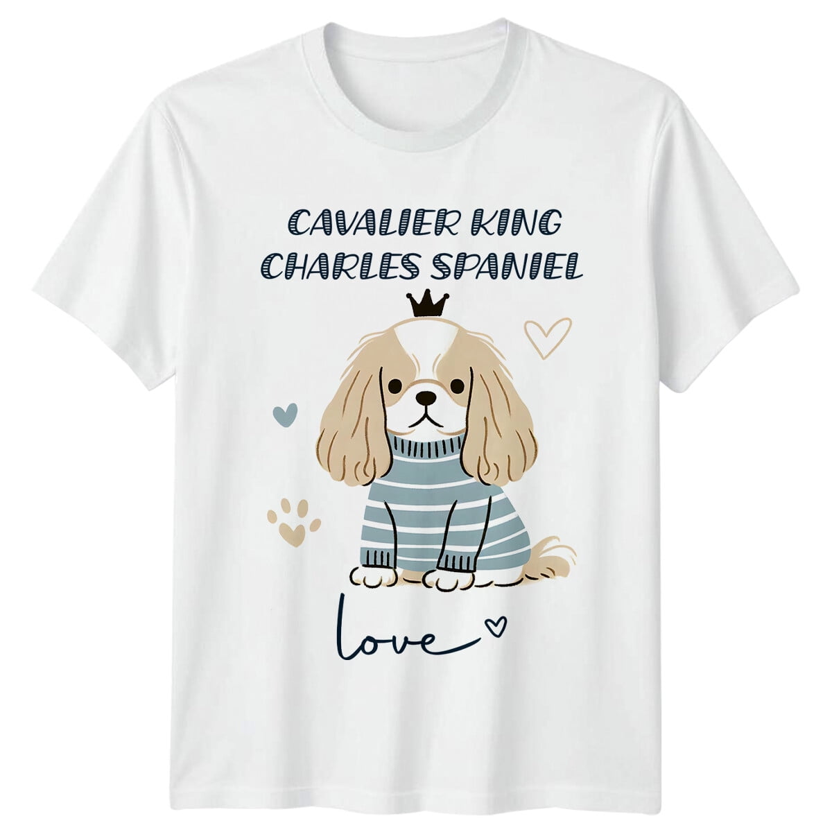 Cavalier King Charles Spaniel Love T-Shirt, Dog Breed Tee All Size S ...