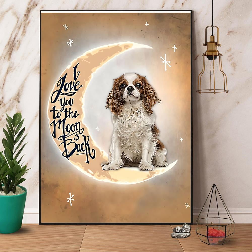 Cavalier King Charles Spaniel Moon I Love You To The Moon & Back Paper ...
