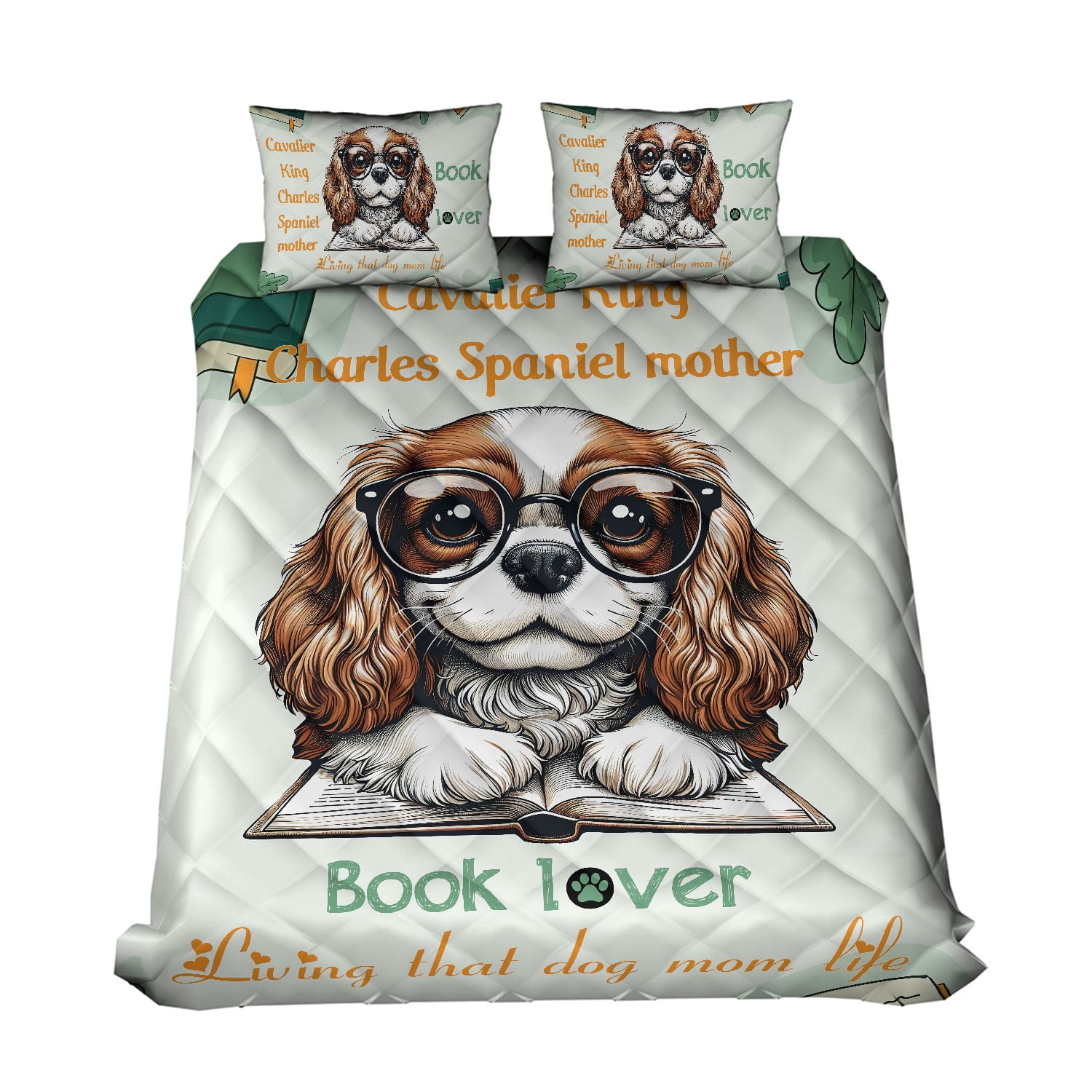 Cavalier King Charles Spaniel Mother Book Lover Happy Mother's Day ...