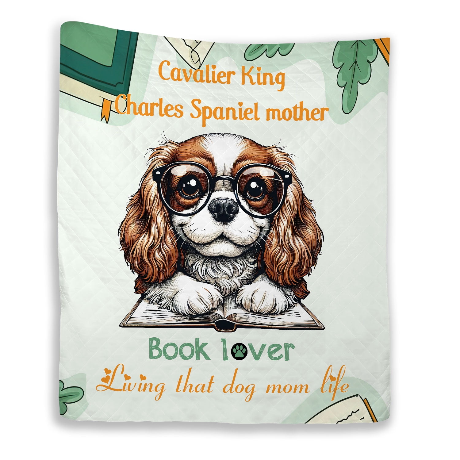 Cavalier King Charles Spaniel Mother Book Lover Happy Mother's Day ...