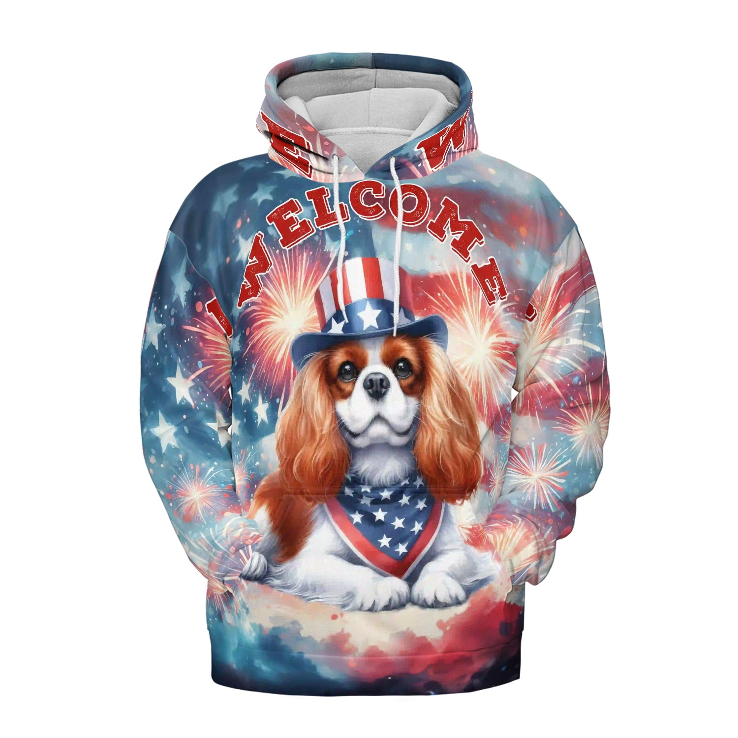 Cavalier King Charles Spaniel Patriotic Welcome for 4Th of July ...