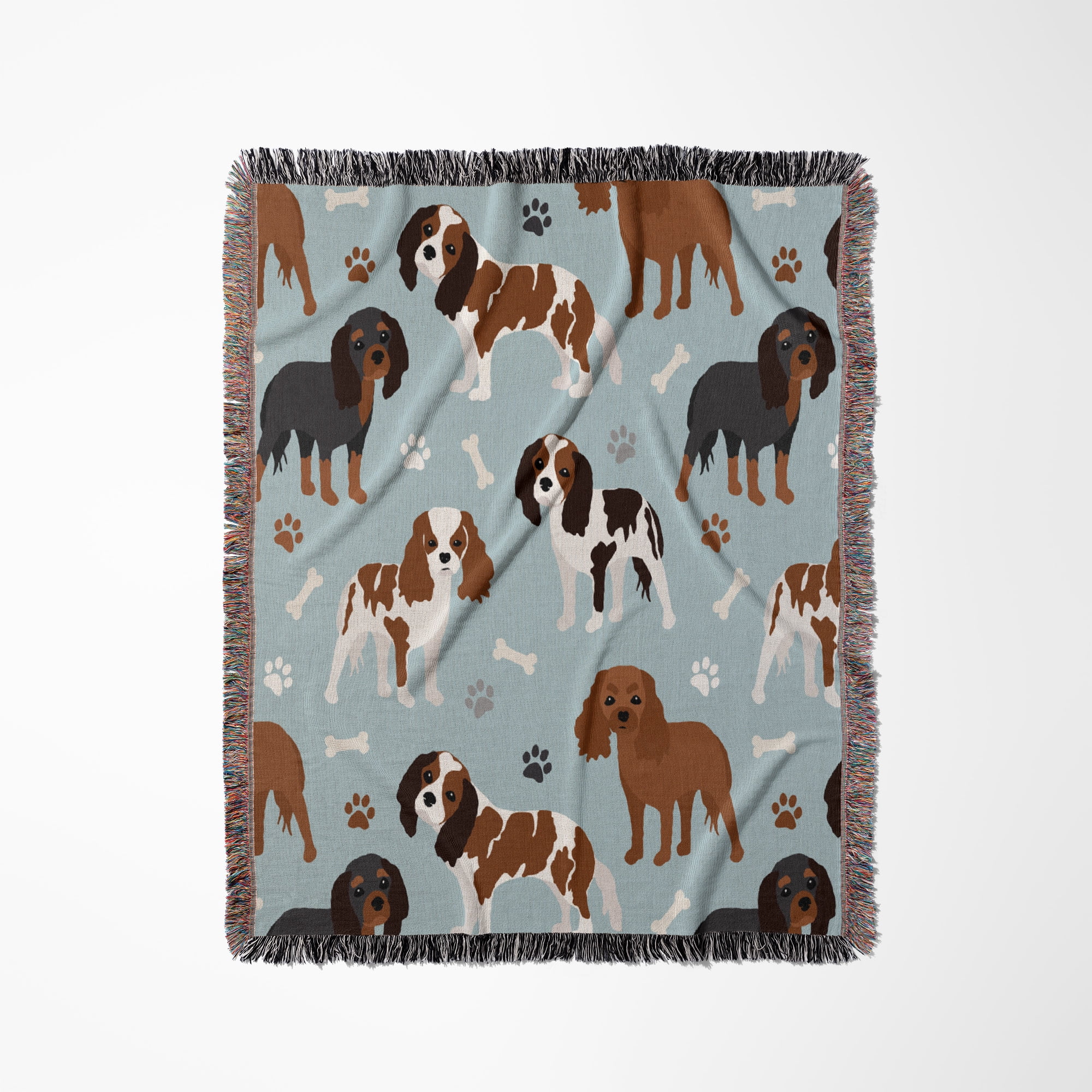 Cavalier King Charles Spaniel Pattern Blue, Woven Blanket - Walmart.com
