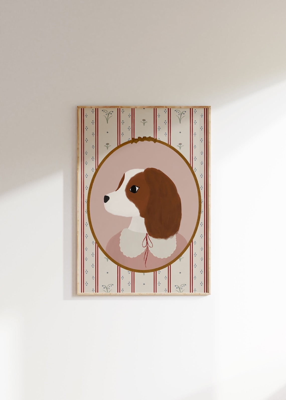 Cavalier King Charles Spaniel Print Vintage Aesthetic Nursery ...