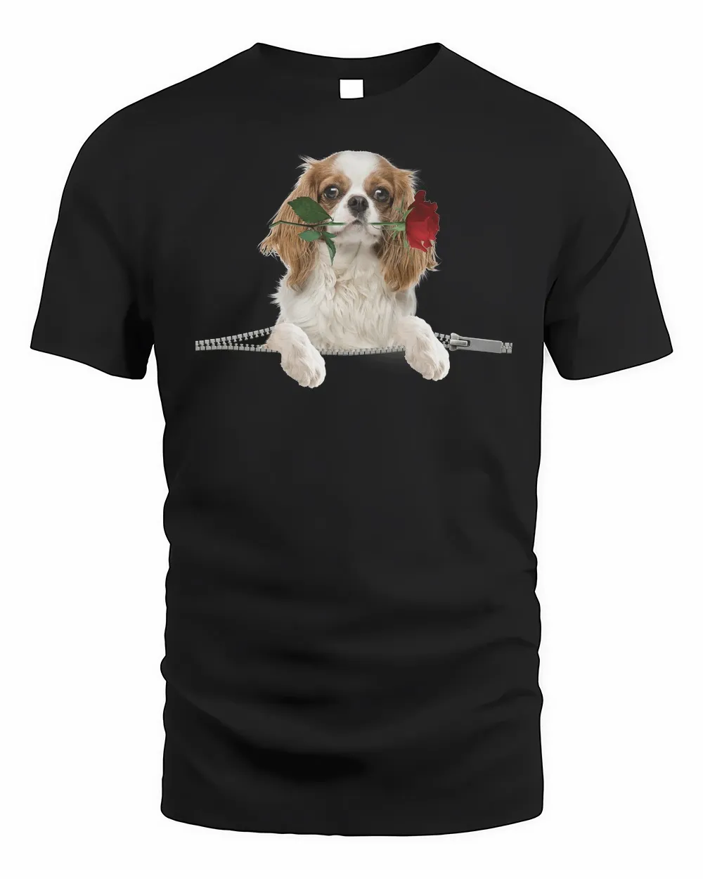 Cavalier King Charles Spaniel Rose Zipper Cute Gift Shirt - Walmart.com