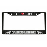 Cavalier King Charles Spaniel Style Dog Metal License Plate Frame ...