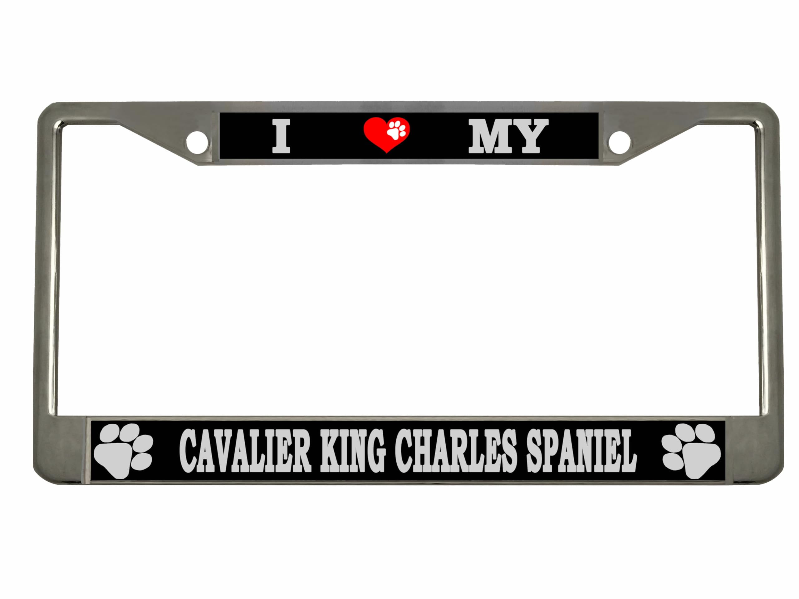 Cavalier King Charles Spaniel Style Dog Metal License Plate Frame ...