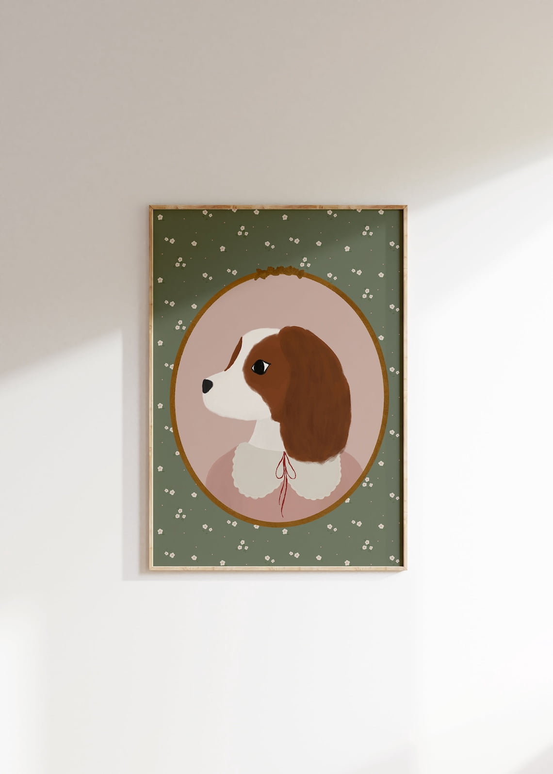 Cavalier King Charles Spaniel Vintage Aesthetic Girl Room, Unframed ...
